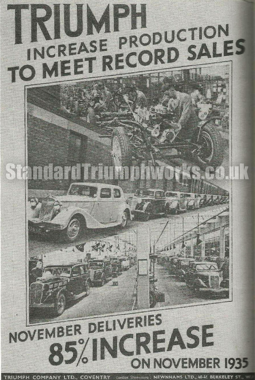 Increased Sales 1936 – Standard Triumph Works Directory